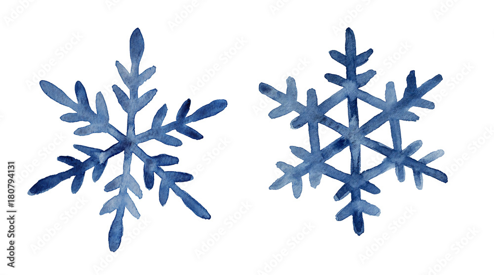 Blue Snowflake Drawing