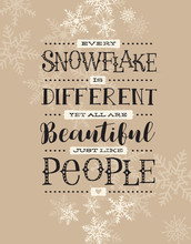 Snowflake Inspirational POster Free Stock Photo - Public Domain Pictures