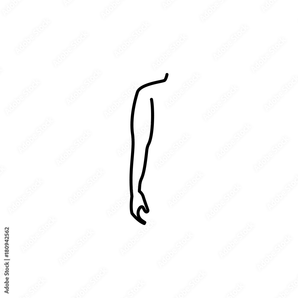human arm icon. Body part element. Premium quality graphic design ...