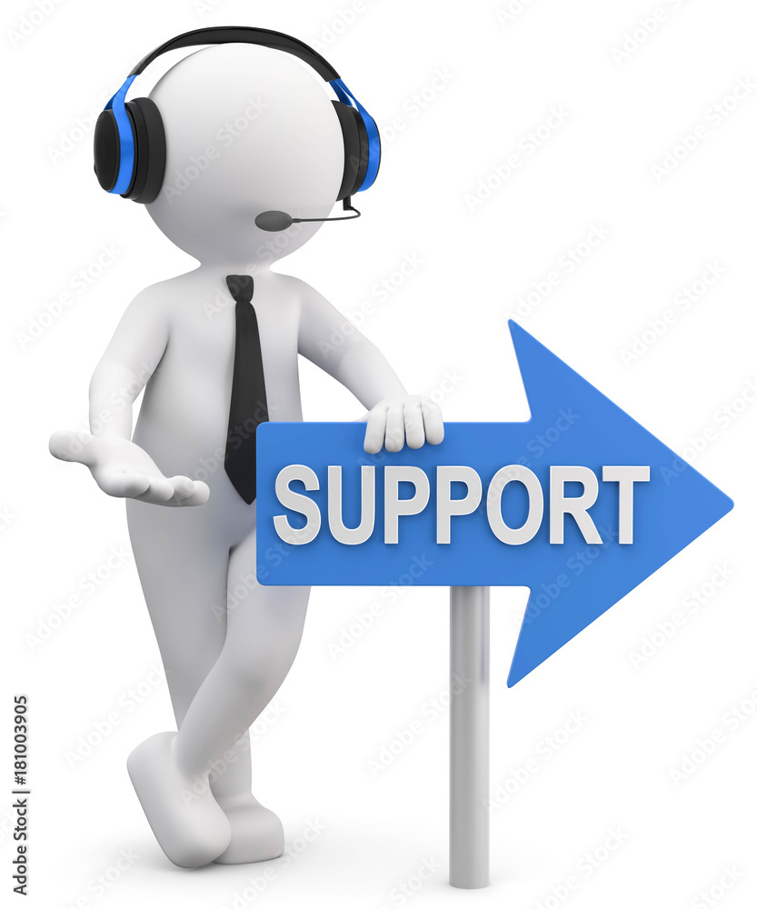 3d Männchen Support Stock Illustration | Adobe Stock