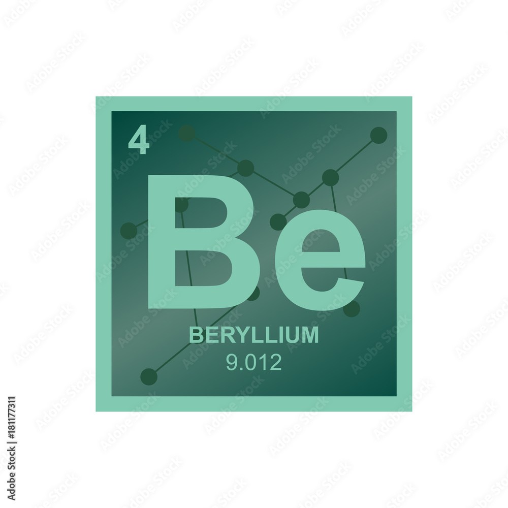 Vector symbol of Beryllium from the Periodic Table of the elements on ...