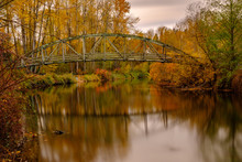 Foot Bridge And Autumn Trees Free Stock Photo - Public Domain Pictures