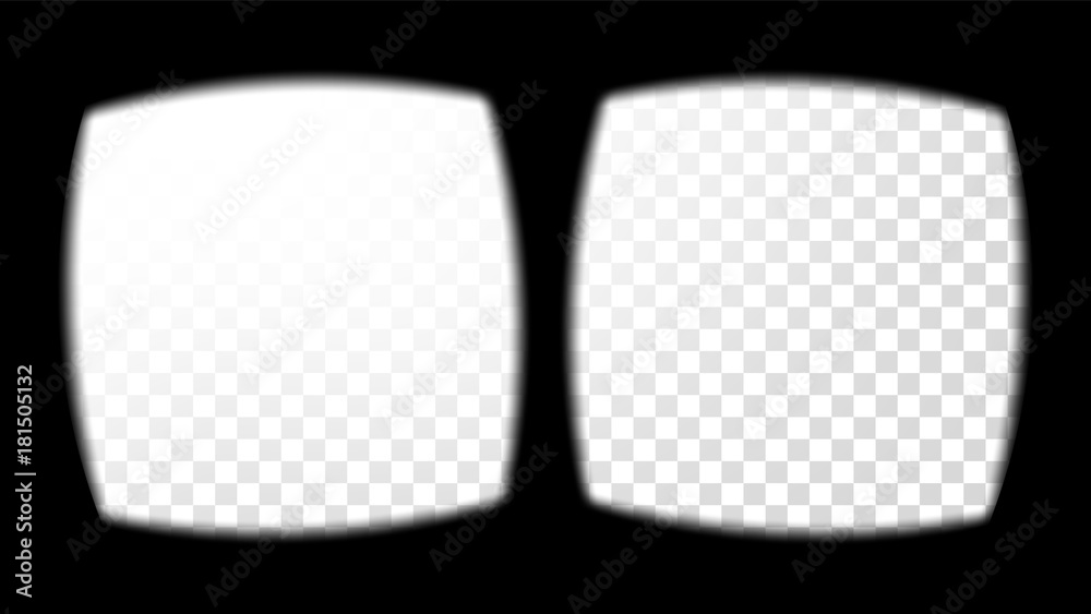 Virtual Reality Glasses Sight View Vector. Overlay Isolated On ...