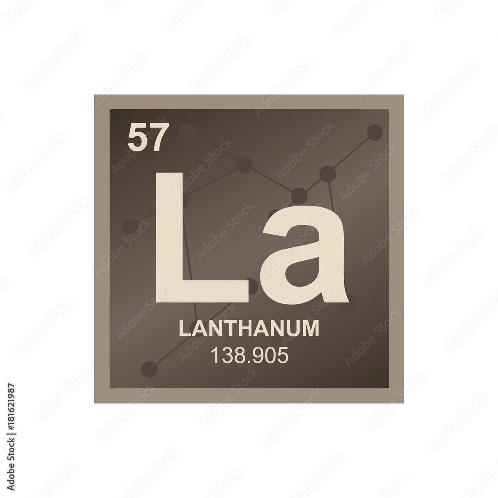 Vector symbol of Lanthanum from the Periodic Table of the elements on ...