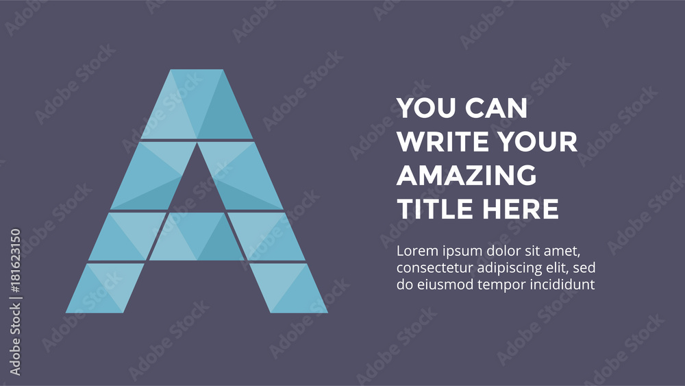 Vector alphabet infographic. Presentation slide template. Business font ...