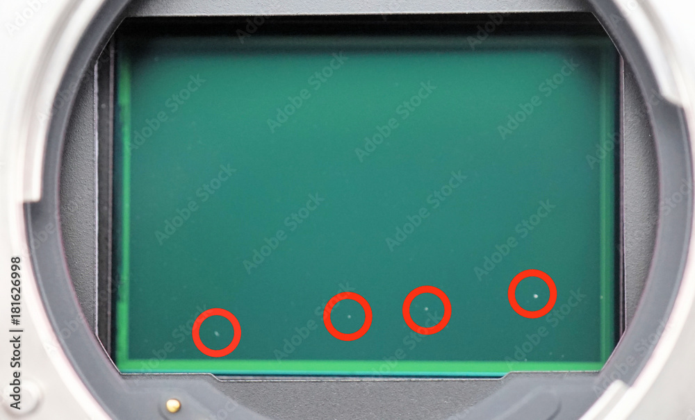Full format sensor with recognizable and highlighted sensor spots Stock ...