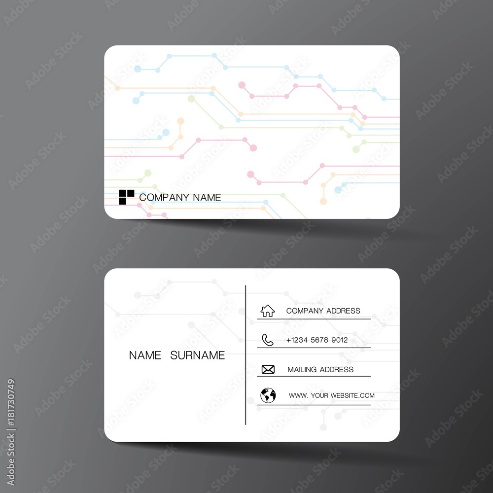 Modern business card template design. With inspiration from the ...