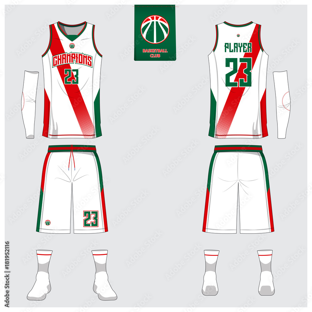 Basketball uniform template design. Tank top t-shirt mockup for ...