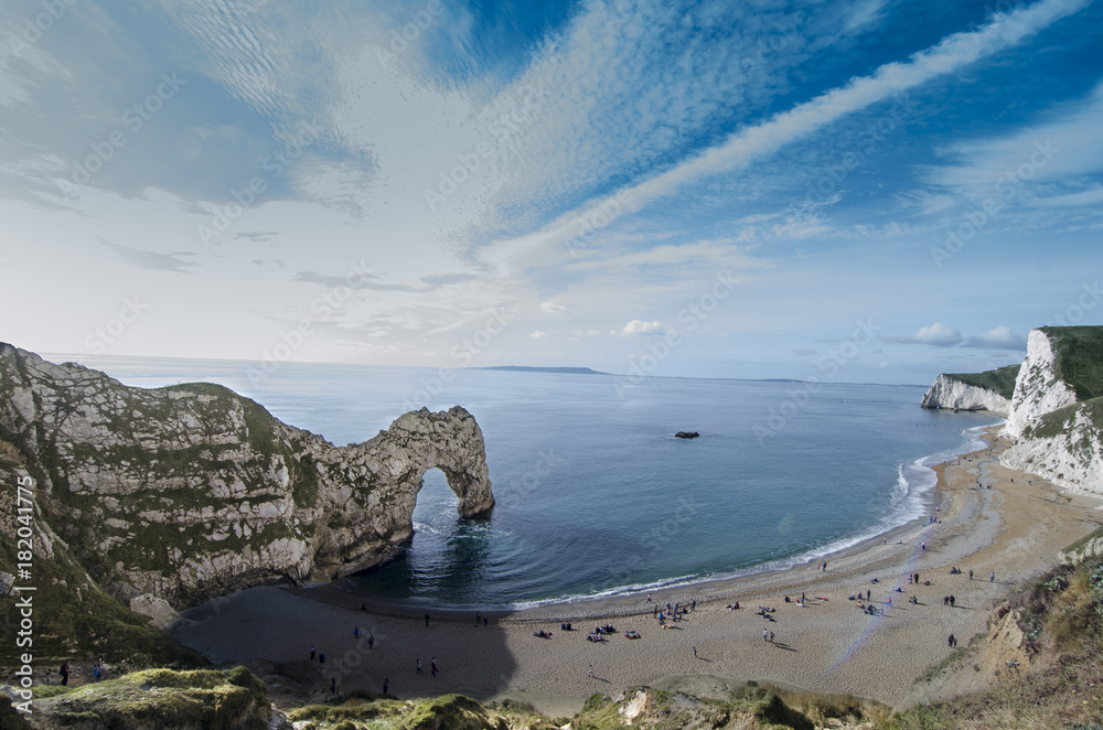 Durdle Door, England. This natural limestone arch is famously known as ...