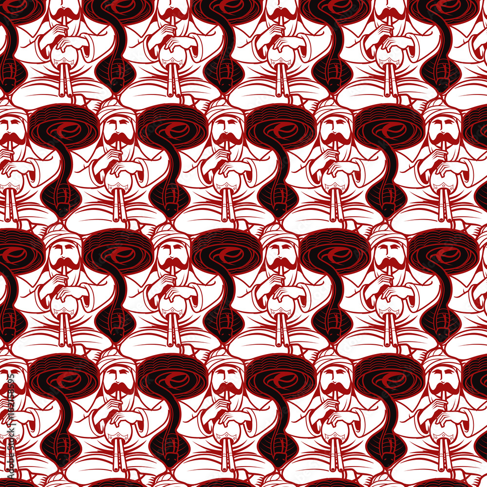 Snake Charmer Tessellation Stock Vector | Adobe Stock