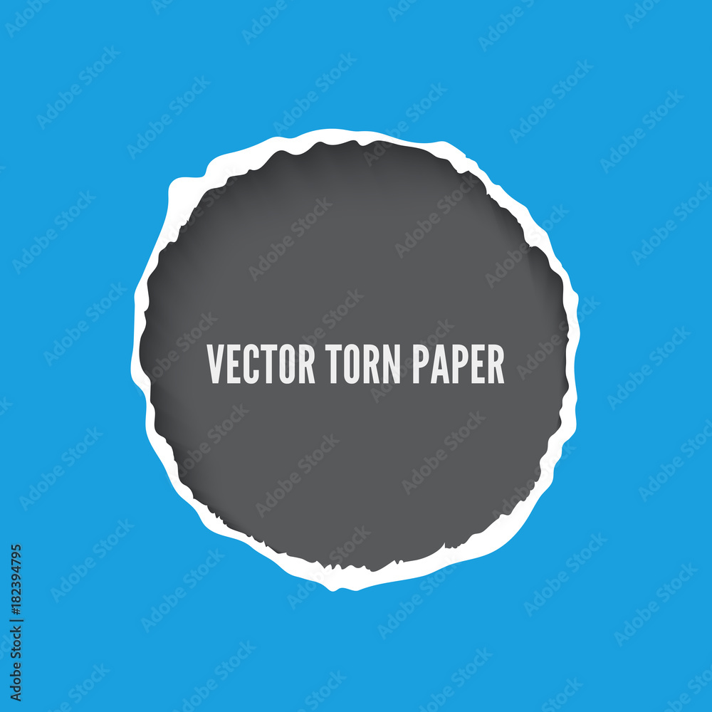 Torn paper frame vector template Stock Vector | Adobe Stock
