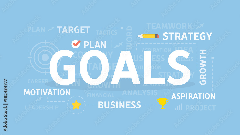 Goals concept illustration. Stock Vector | Adobe Stock