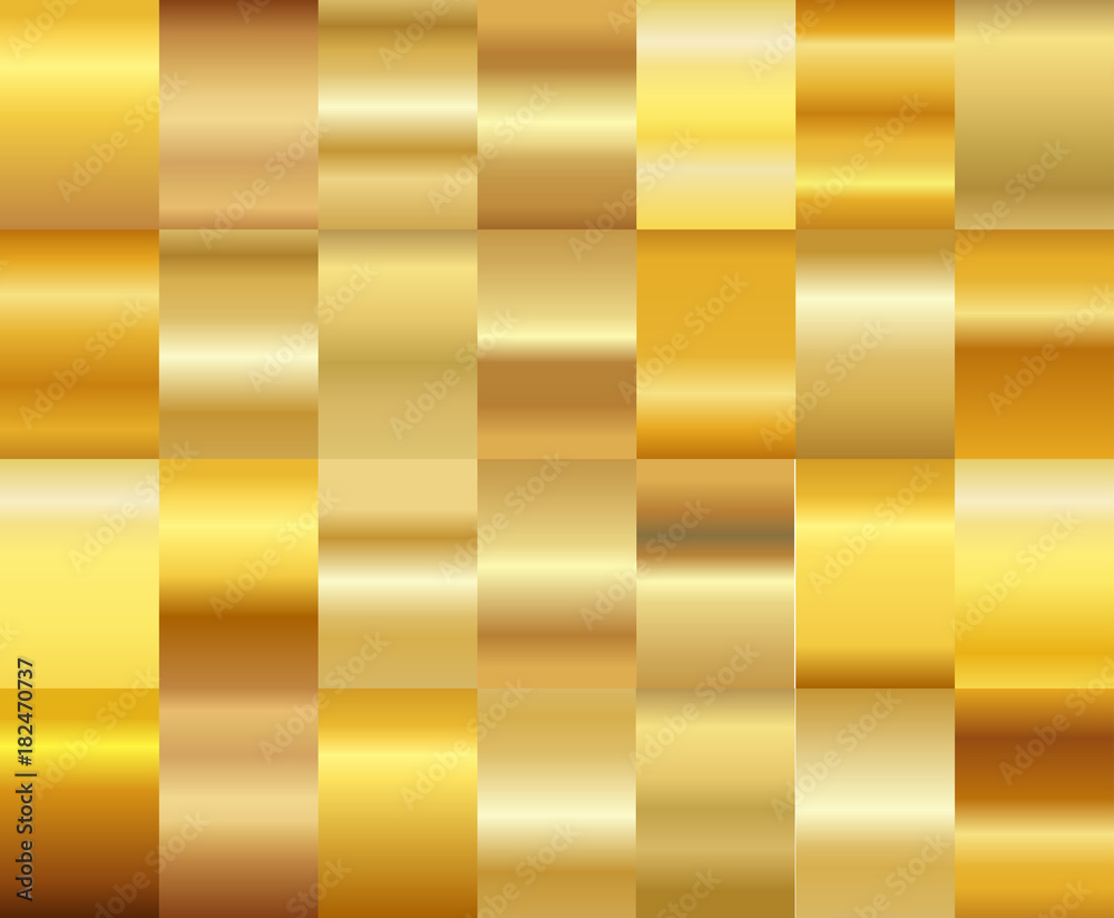 Gold gradient set vector Stock Vector | Adobe Stock