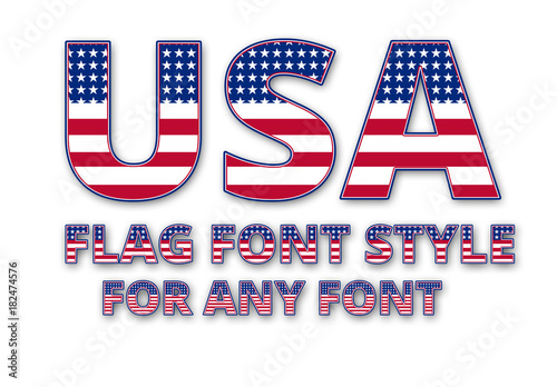 USA Flag Font Style. Buy this stock template and explore similar ...