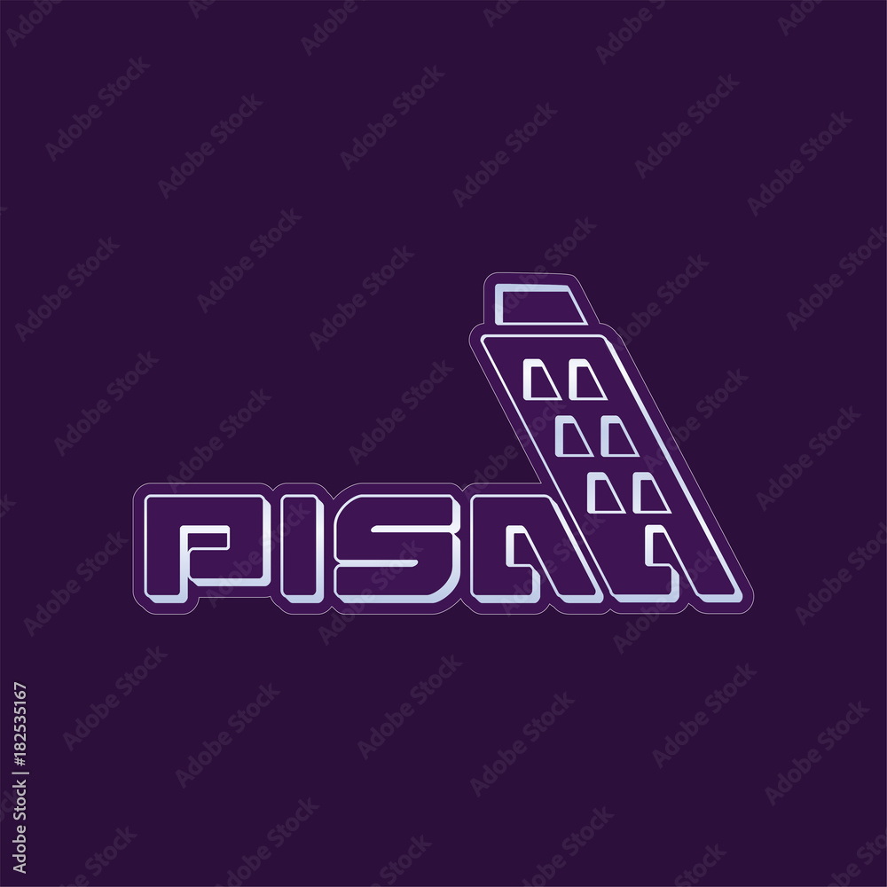 Vector de Stock Logo of leaning tower of Pisa | Adobe Stock