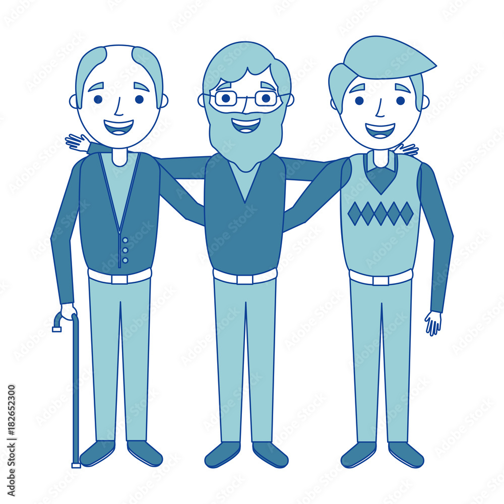 3 Men Clip Art