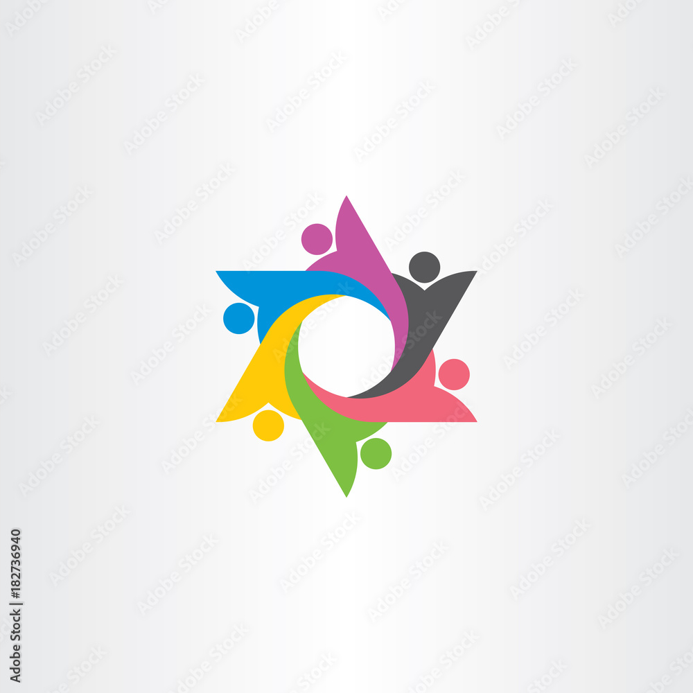 logo people group team vector symbol element Stock Vector | Adobe Stock