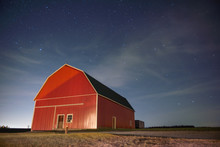 Night Sky And Barn Free Stock Photo - Public Domain Pictures