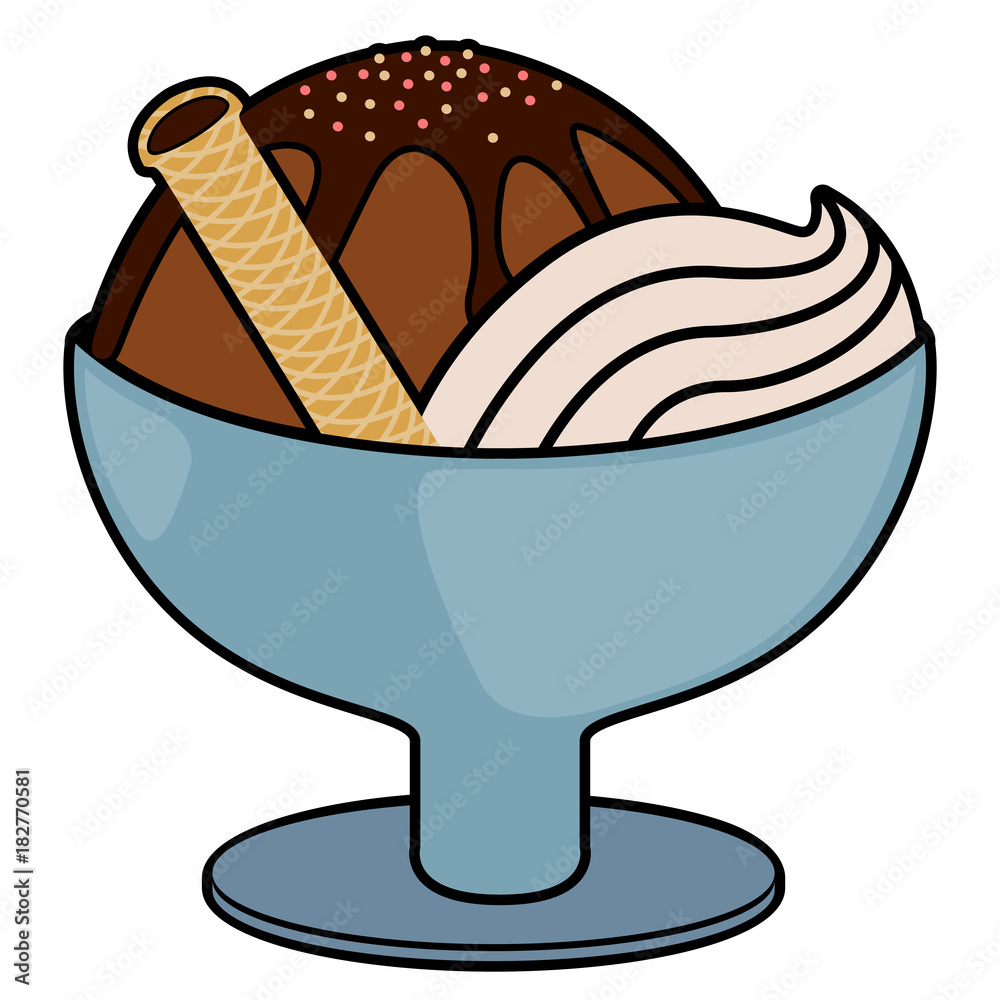 Isolated sundae illustration Stock Vector | Adobe Stock