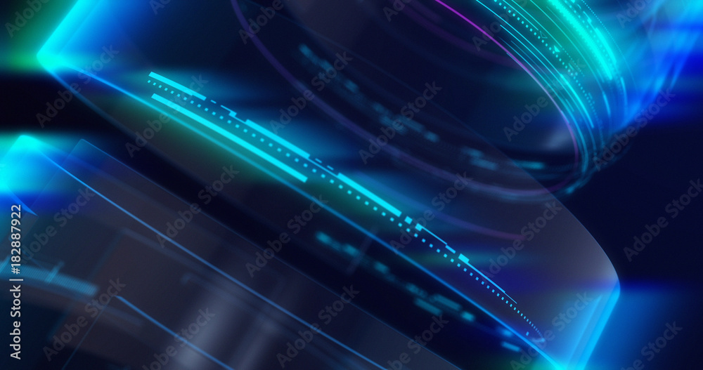Graphical Modern Digital World News Studio Background. Abstract Digital ...