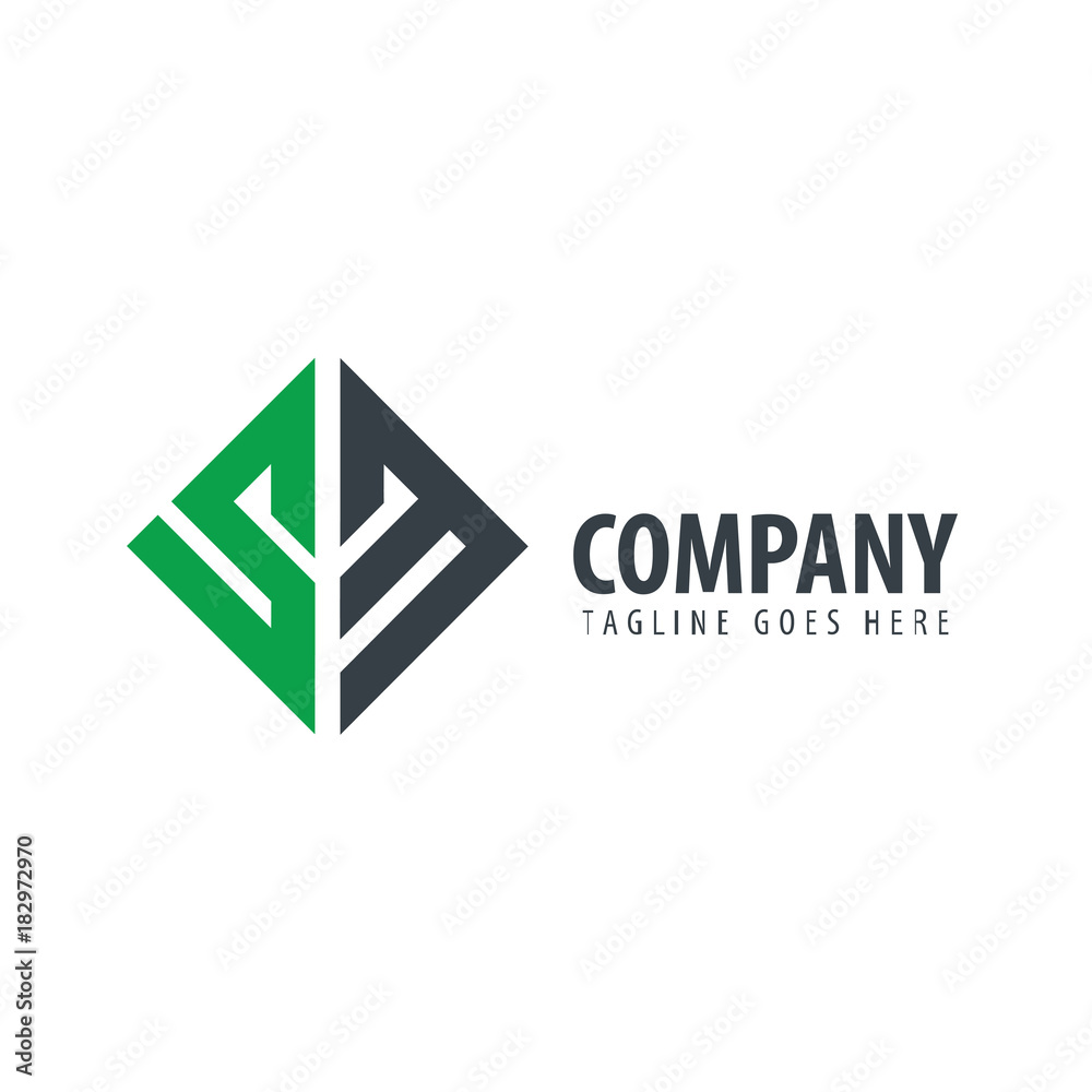 Initial Letter SM Design Logo Stock Vector | Adobe Stock