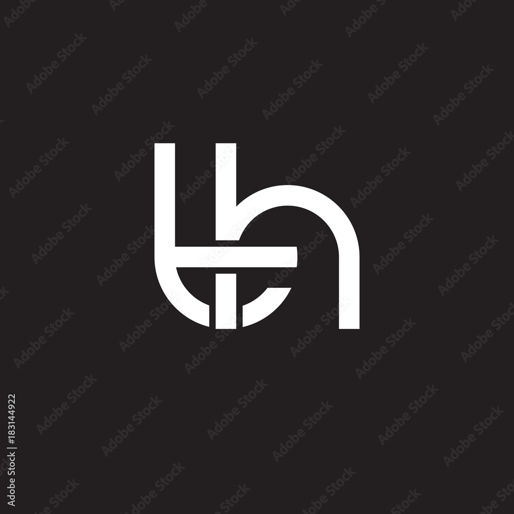 Initial lowercase letter th, overlapping circle interlock logo, white ...