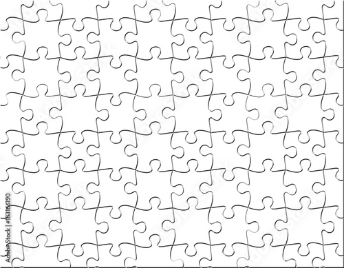 Jigsaw puzzle template Stock Illustration | Adobe Stock