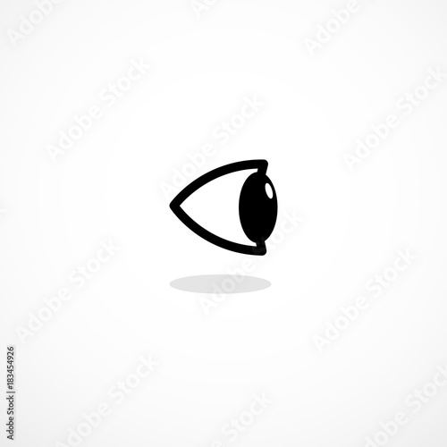 Simple side eye icon isllustration isolated on background Stock Vector ...