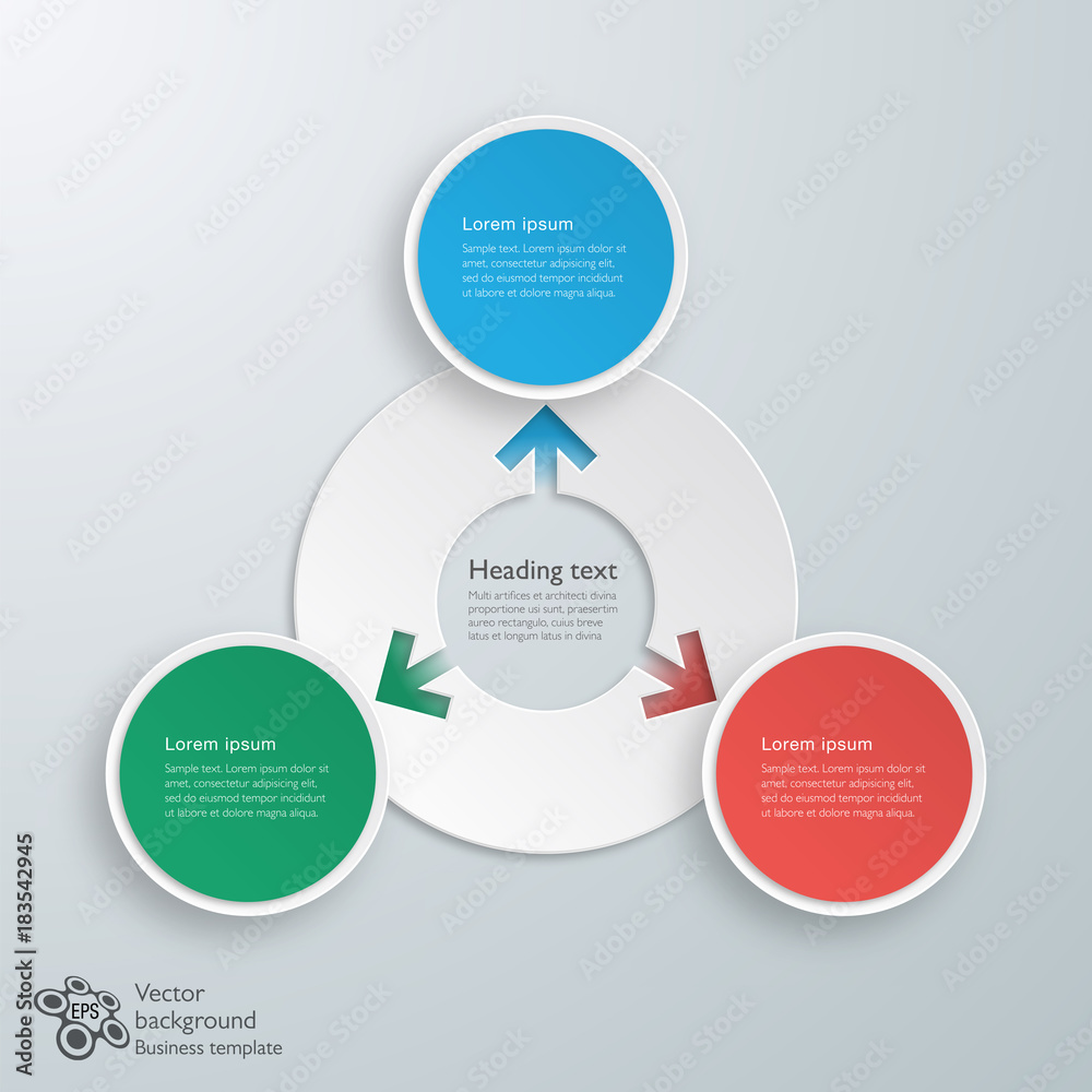 Infographics Vector Background 3-Step Process Stock Vector | Adobe Stock