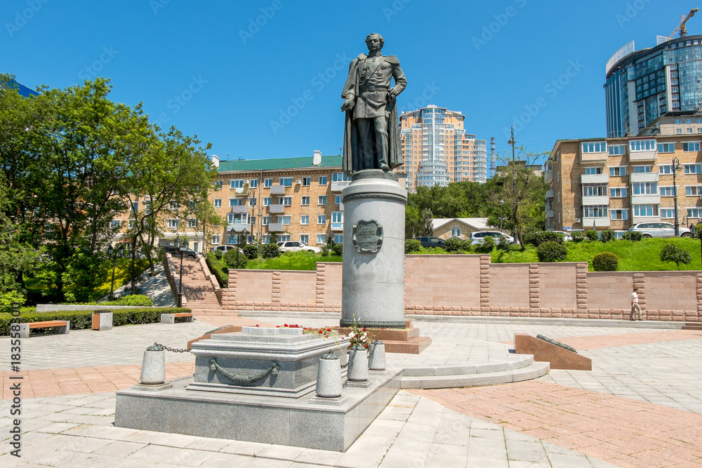 Monument to the founder of Vladivostok, Count Nikolai Nikolaevich ...