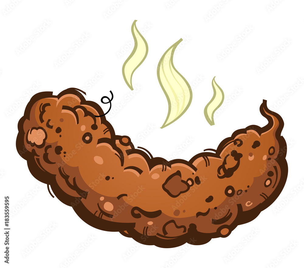 Poop Turd Cartoon Illustration Stock Vector | Adobe Stock