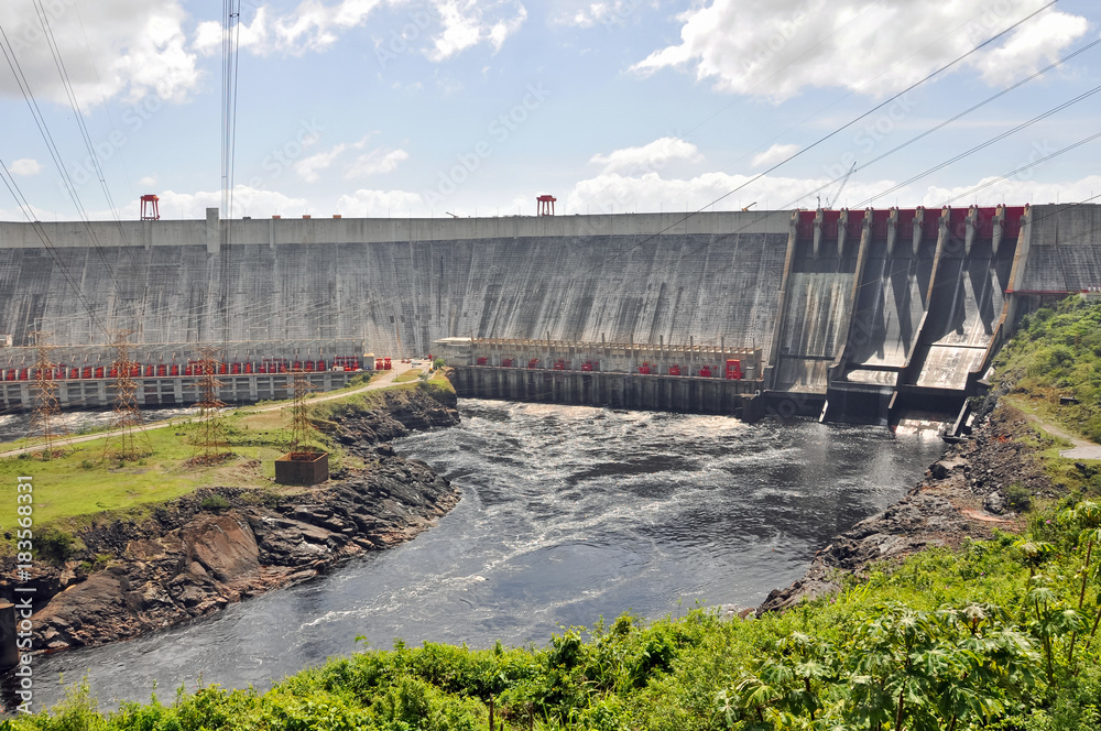 The Simon Bolivar Hydroelectric Plant, also known as Guri Dam, in ...