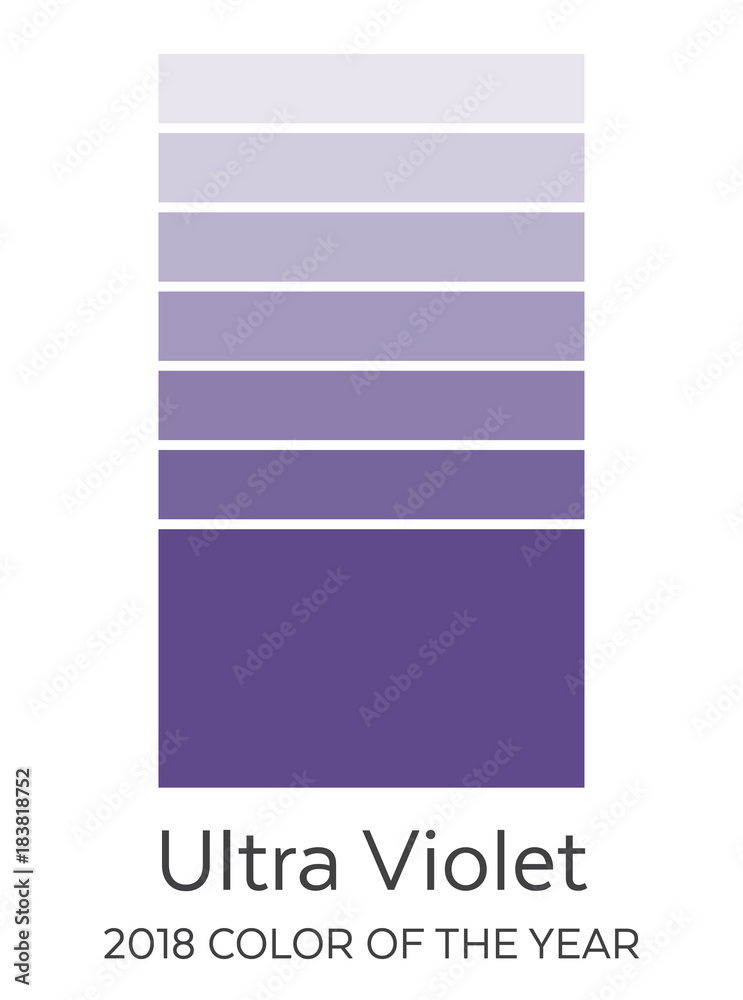Ultra Violet Color Tints Swatches Guide. 2018 Color of the Year. Future ...