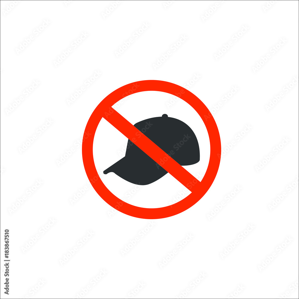 No cap sign. Vector Illustration Stock Vector | Adobe Stock