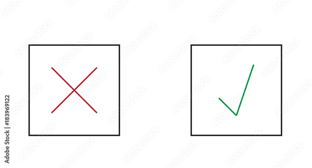 Vector illustration of check mark icons Stock Vector | Adobe Stock