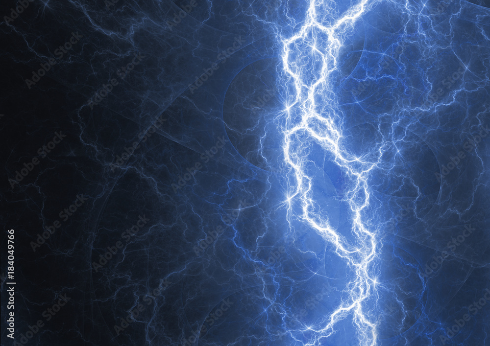 Blue lightning bolt, plasma energy background Stock Illustration ...