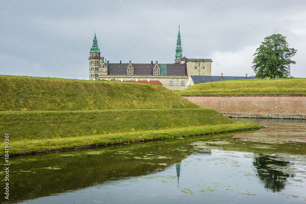 External view of Kronborg castle (1690) in Helsingor, Denmark. Kronborg ...