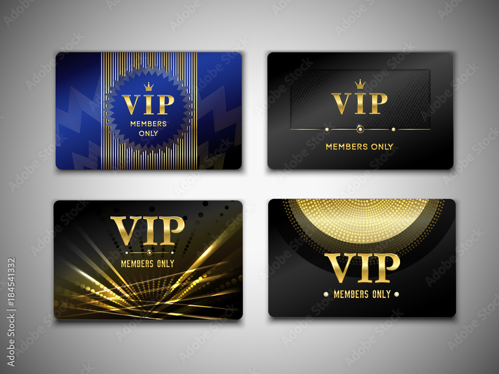 VIP Cards Design Template Stock Vector | Adobe Stock
