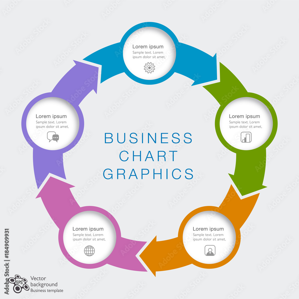 Business Chart Design 5-Step #Vector Graphics Stock Vector | Adobe Stock