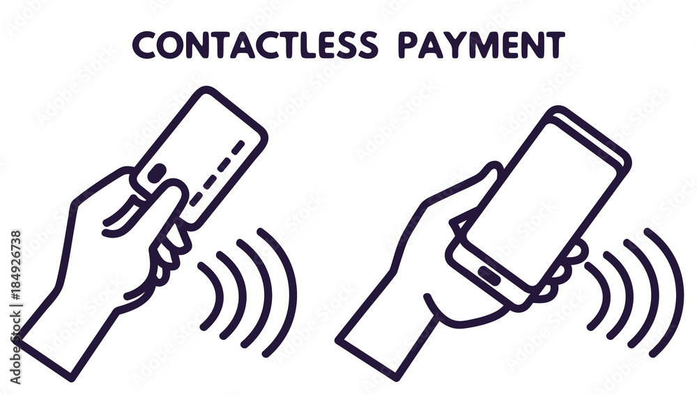Vector de Stock NFC technology payment vector ounline icon. Contacless ...