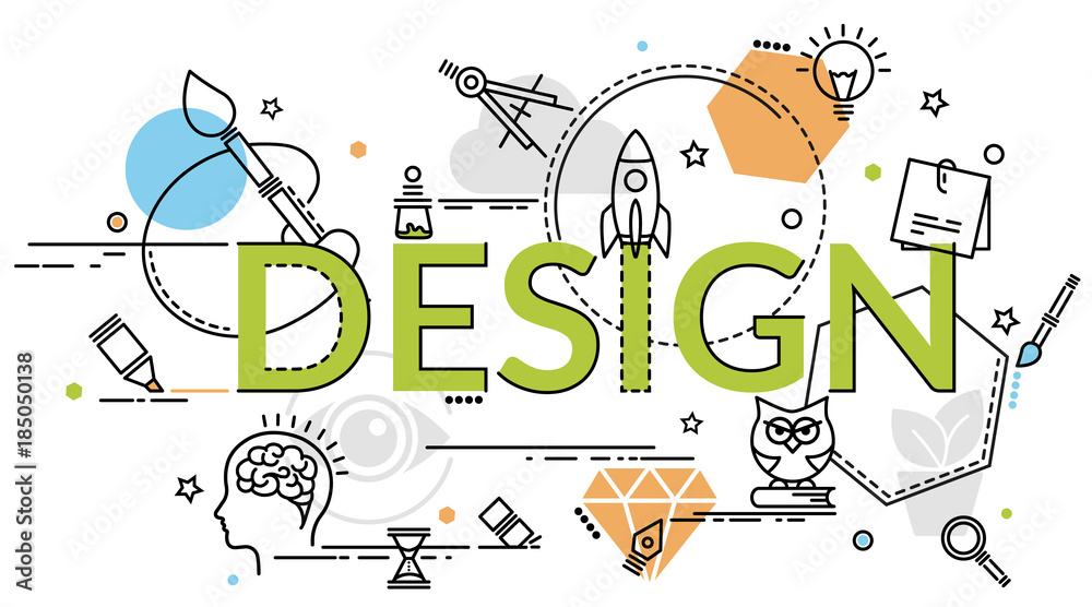 Flat colorful design concept for graphic design.Infographic idea of ...