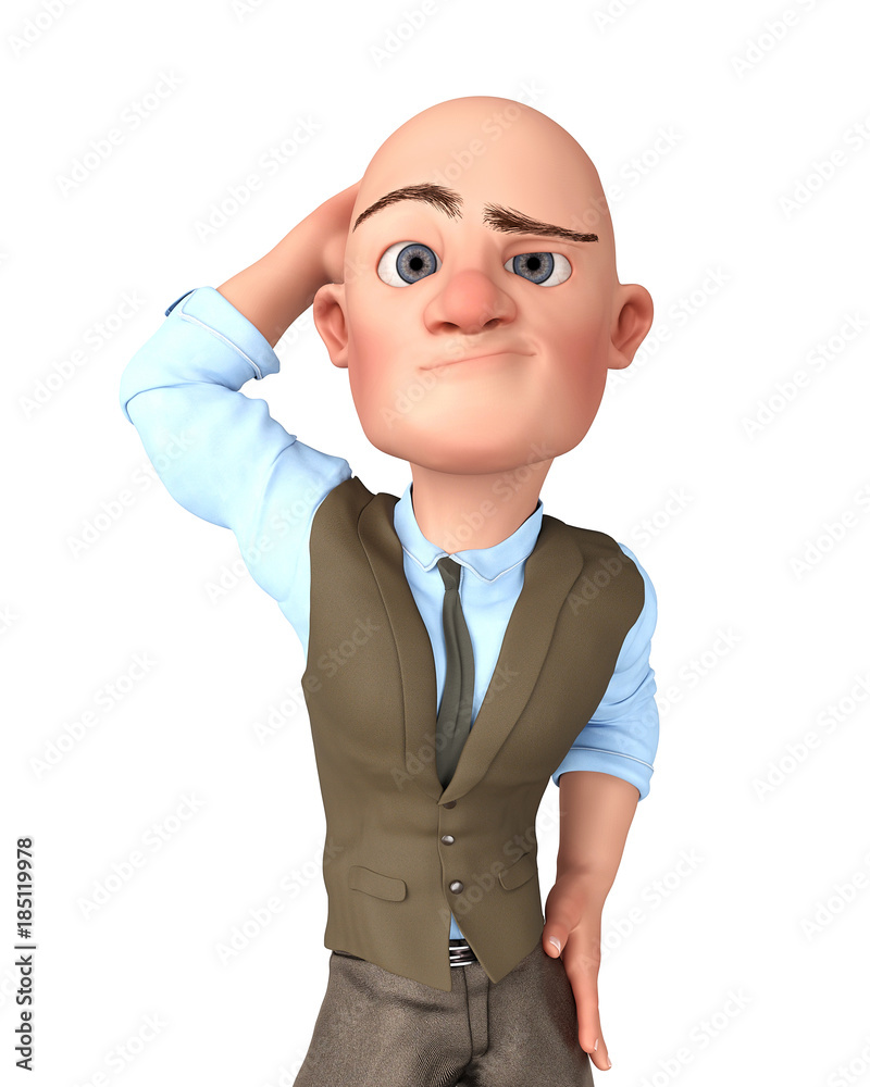 bald businessman cartoon Stock Illustration | Adobe Stock