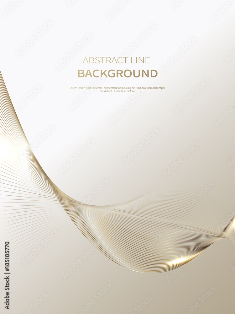 Abstract background of luxury gold lines Stock Vector | Adobe Stock