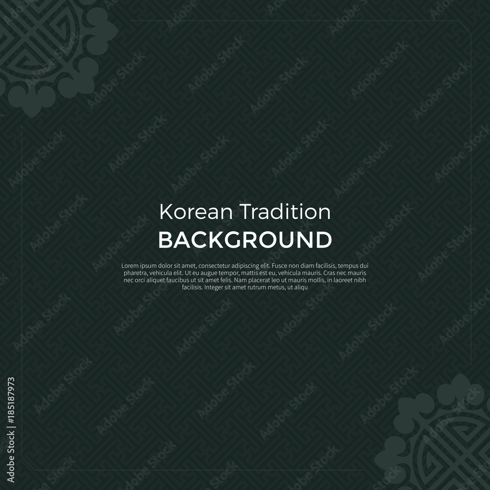 Korean traditional pattern background banner Stock Vector | Adobe Stock