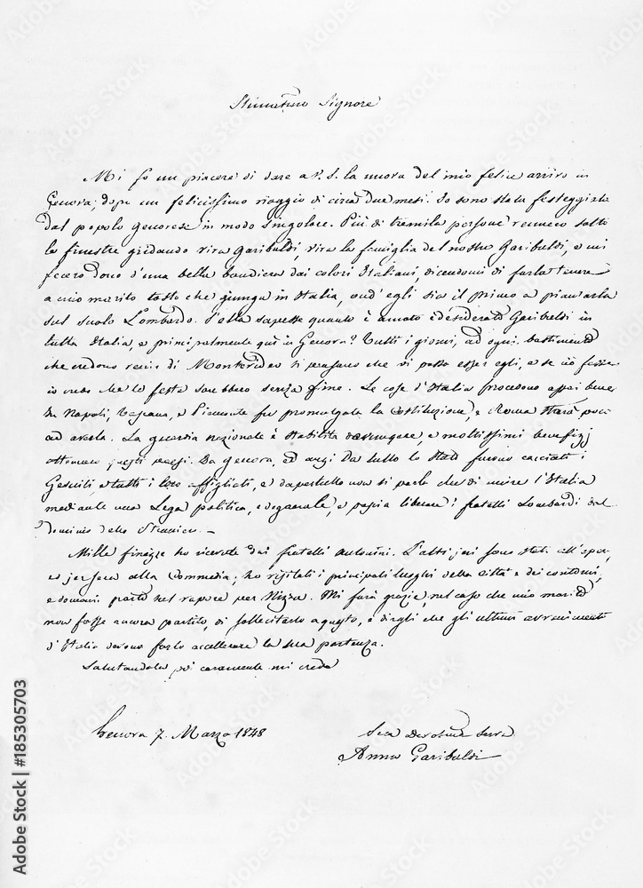 Ancient letter hand written in splendid traditional calligraphy using ...