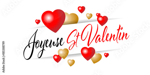 Joyeuse Saint Valentin Stock Vector | Adobe Stock