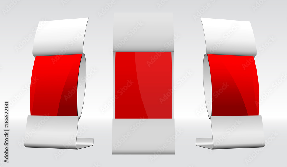 Advertising POS POI Retail Trade Stand stand banner on the white ...