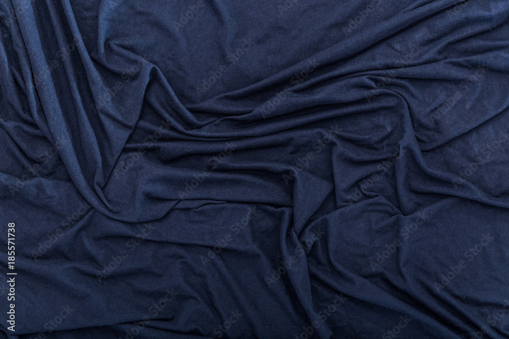 Wrinkled Dark Blue Cloth Texture Background Stock Photo | Adobe Stock