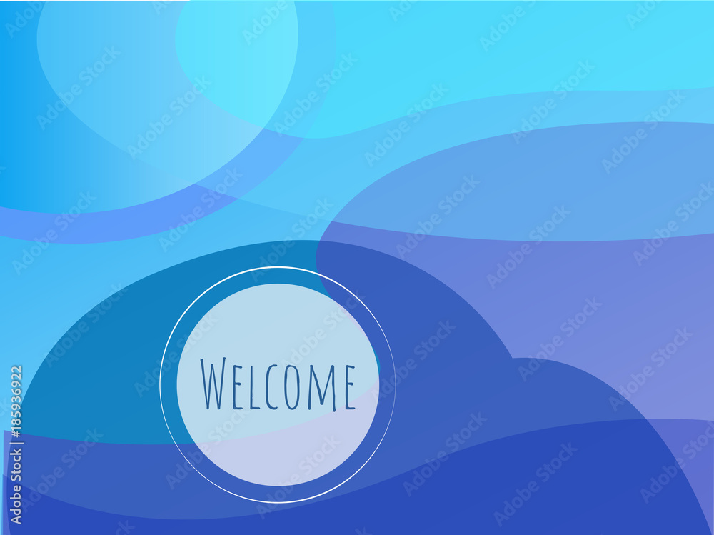 Vector blue background with parallax effect - transparent shapes for ...
