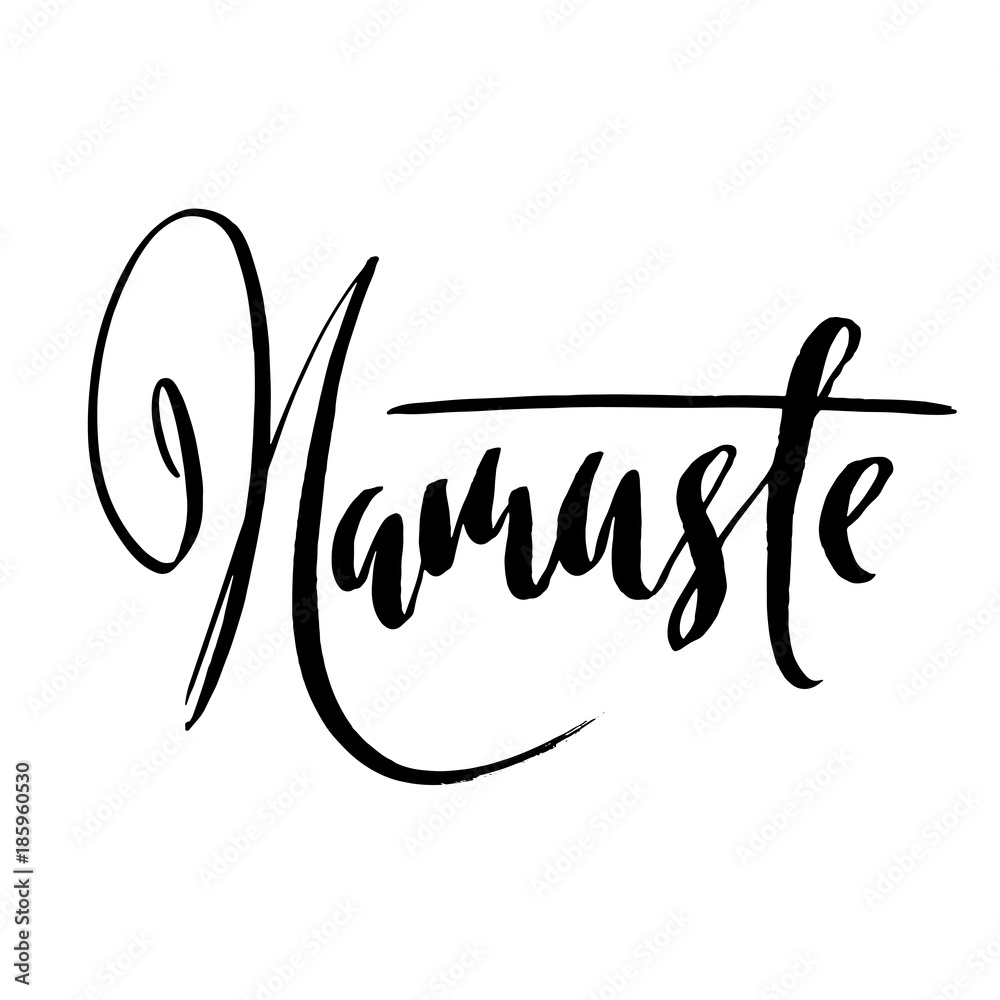 Namaste. Indian word. Modern brush lettering. Handwritten calligraphic ...